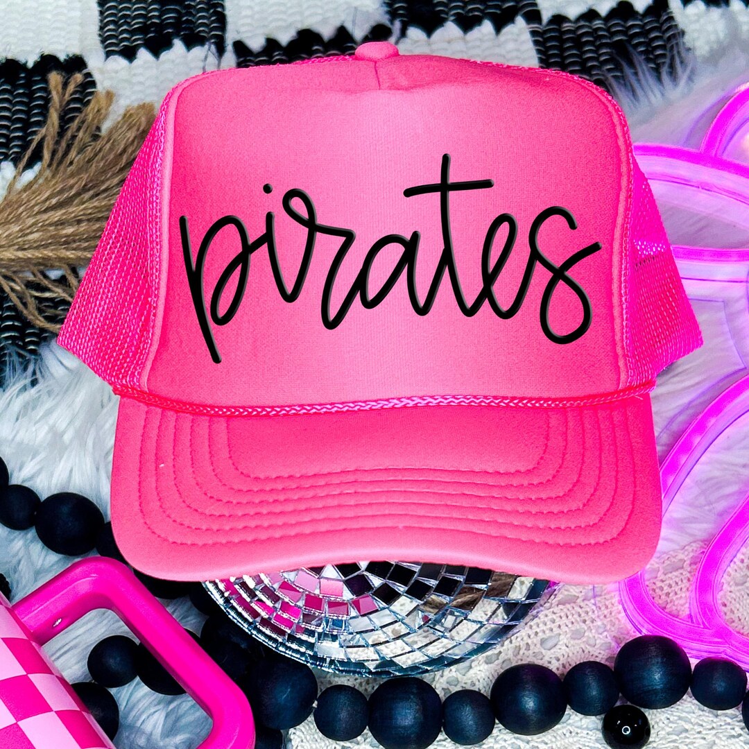 Pirates School Spirit Hat Puff Screen Print Transfer, Puff Print ...