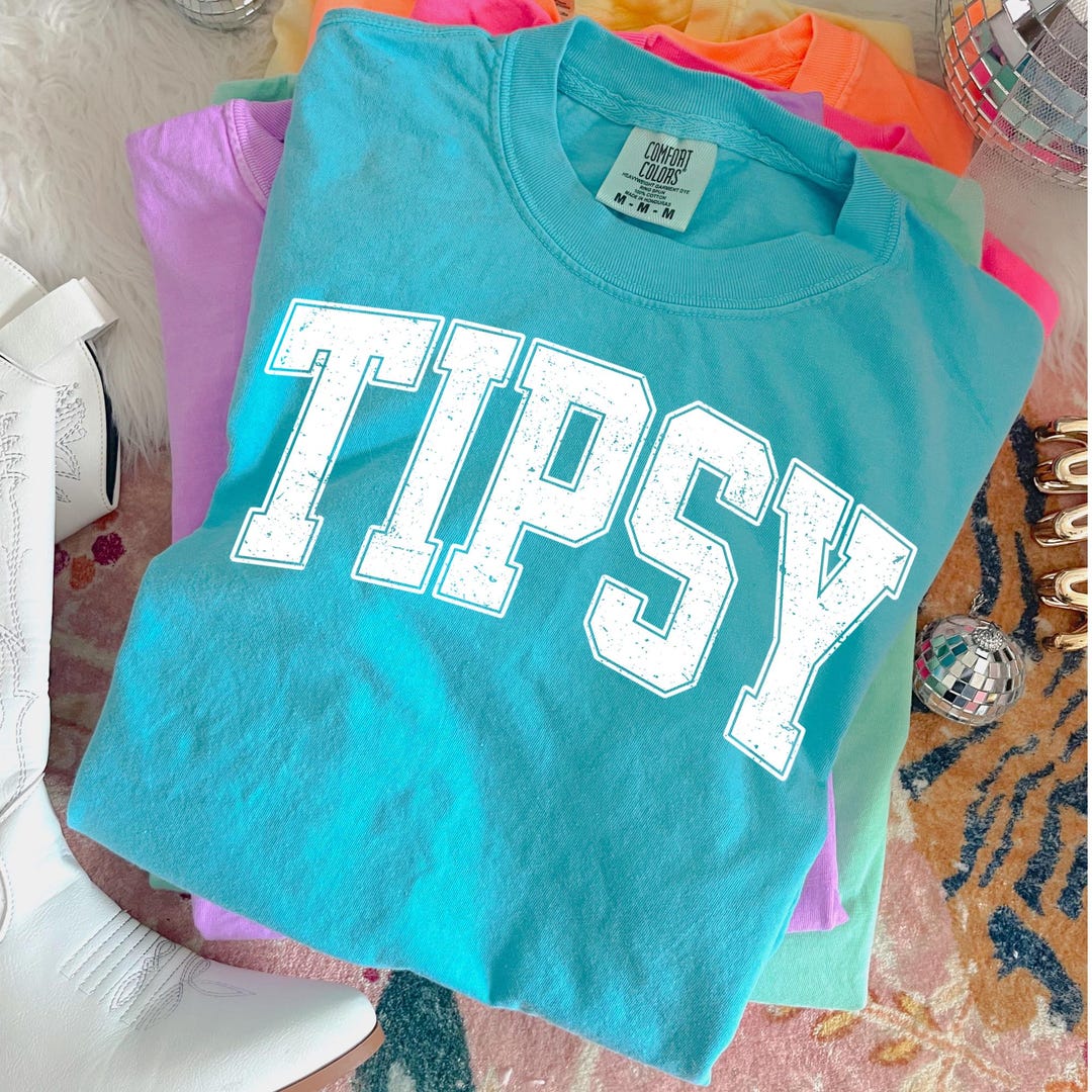 Tipsy Varsity Summer Screen Print Transfer, Trendy Summer Screenprint ...