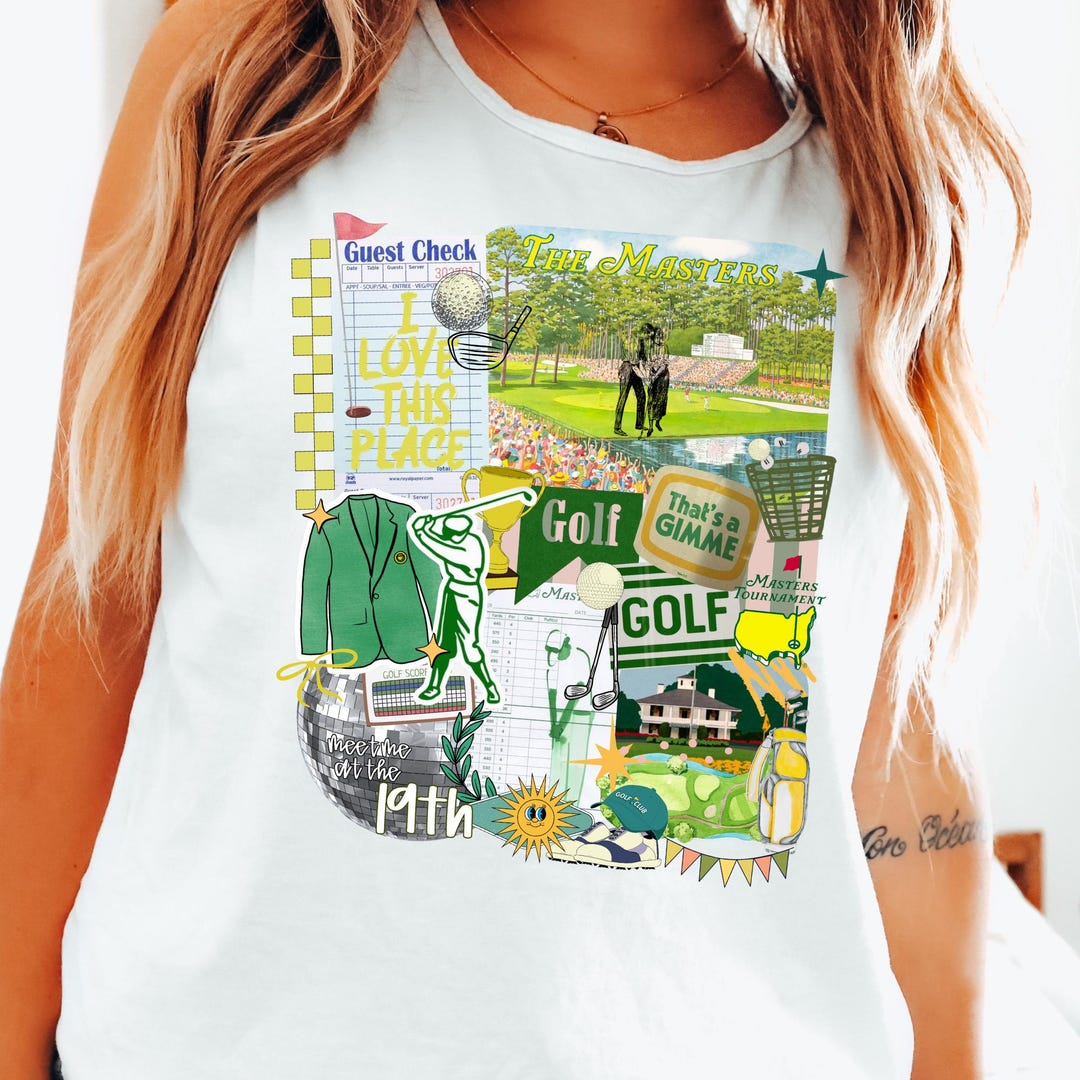 Golf Collage DTF Transfer, Sports, Trendy, Game Day, Bleachers, Golf ...