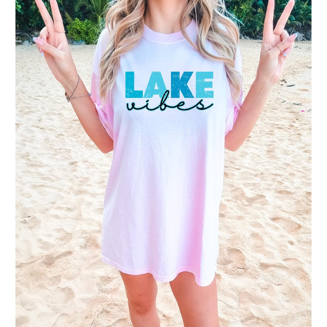 Lake Vibes DTF Transfer, Trendy Summer, Trendy Lake, Ready to Press ...