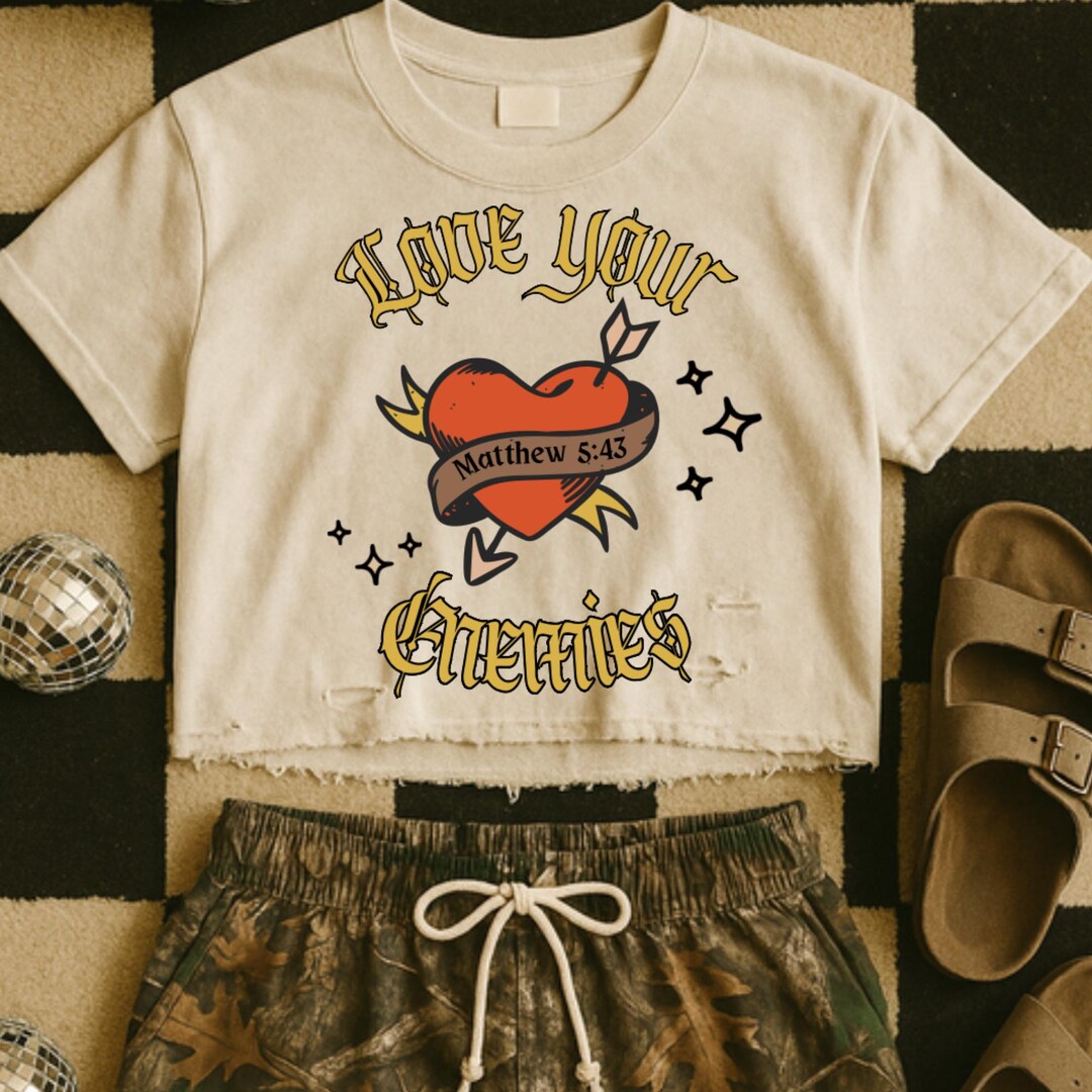 Love Your Enemies Faith DTF Transfer, Trendy Faith, Heat Transfer ...