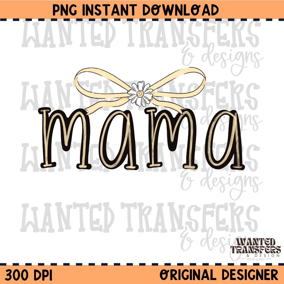 Yellow Coquette Mama PNG Digital Download, Trendy Mama, Motherhood, Mom ...