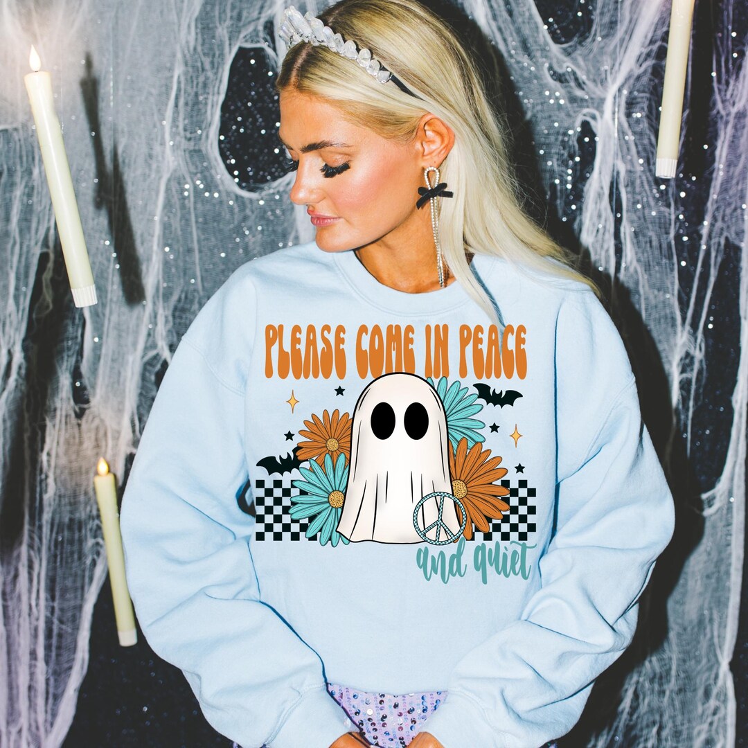 Ghost PNG, Halloween PNG, Please Come in Peace Digital Design, Shirt ...