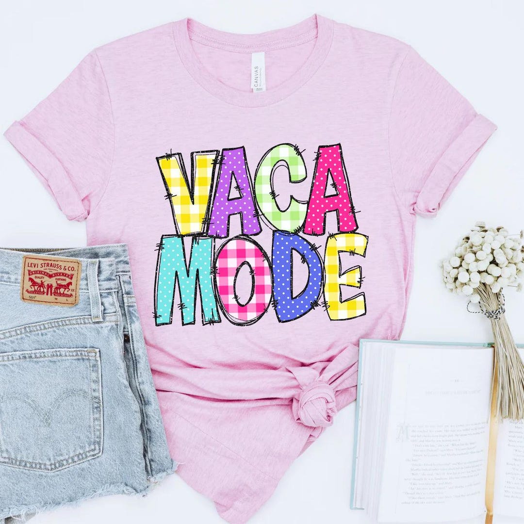 Vaca Mode Patchwork Summer DTF Transfer, Summer. Patchwork, Lake, Beach ...