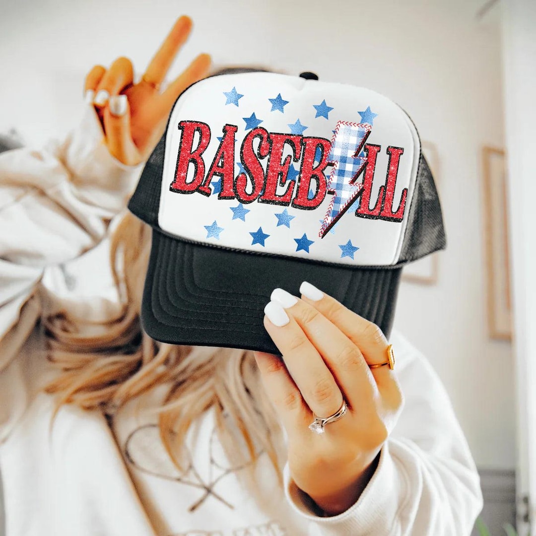 Baseball DTF Transfer for Trucker Hat, Baseball, Trendy Baseball, Hat ...
