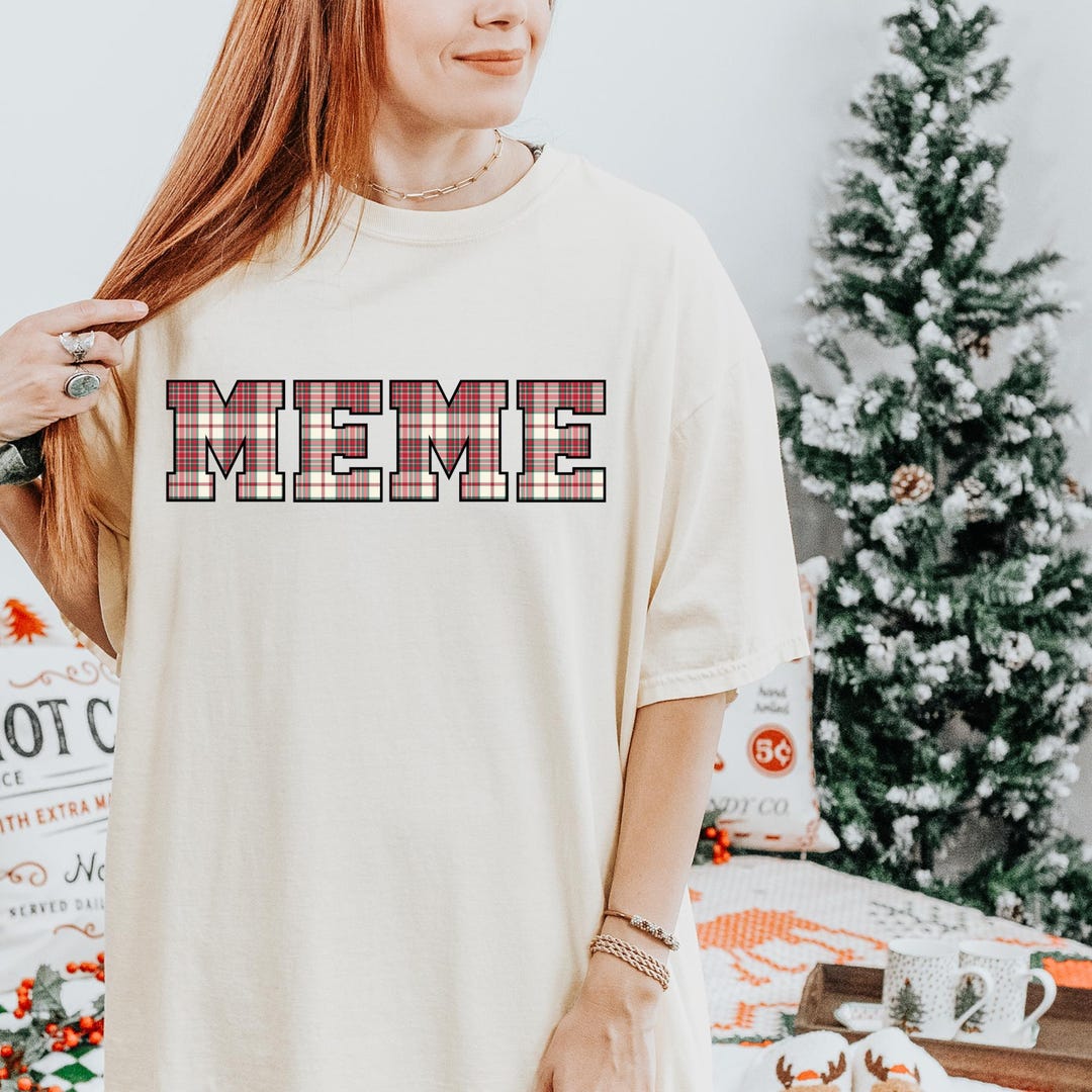 Plaid Meme Christmas DTF Transfer, Ready to Press, Heat Transfer - Etsy