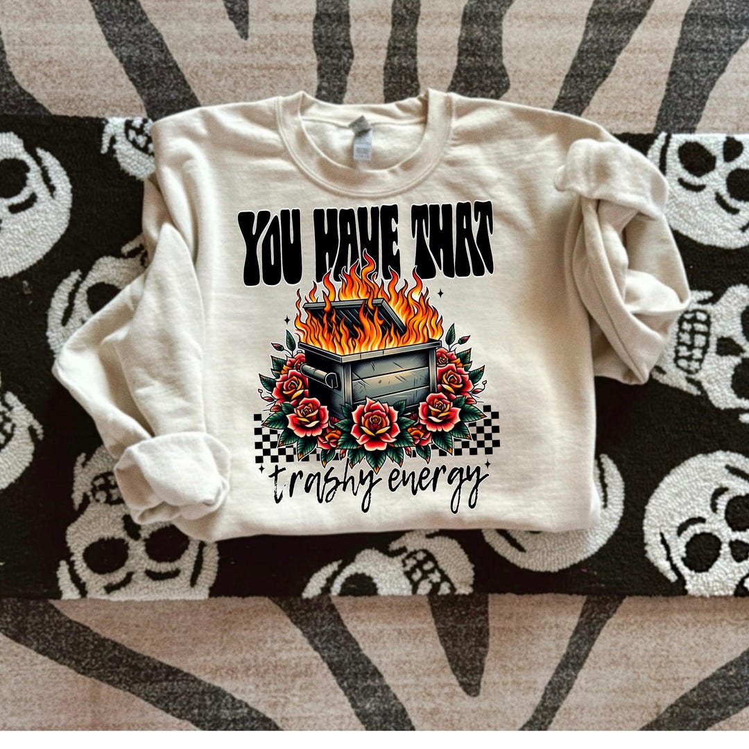 Trashy Energy PNG, Trendy, Retro, Edgy, Makes You, Karma, Vibe Like ...