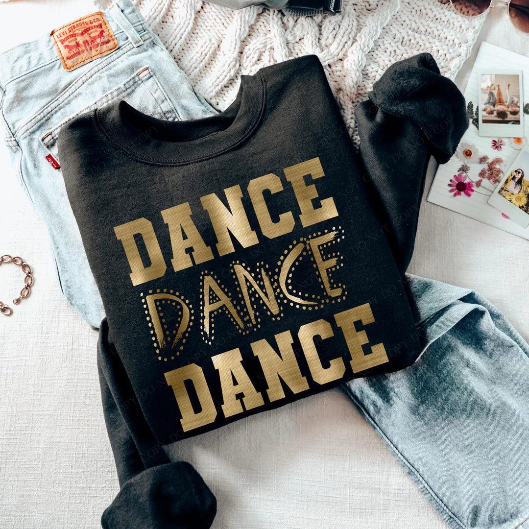 Faux Foil Dance DTF Transfer, Dancing, Dance, Sports, Kids Sport, Ready ...