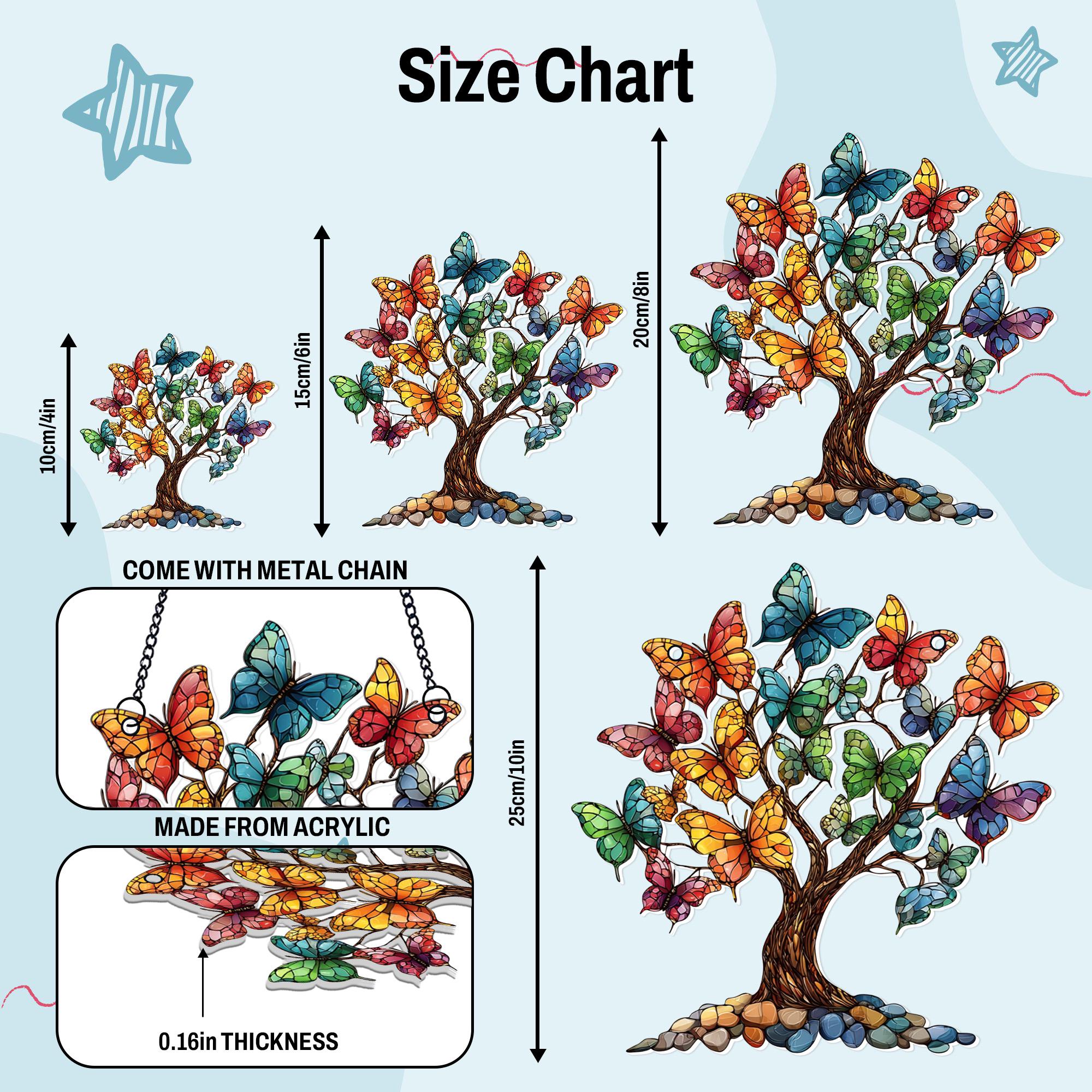 Butterfly Tree of Life Window Hanging, Life of Tree Window Decor ...