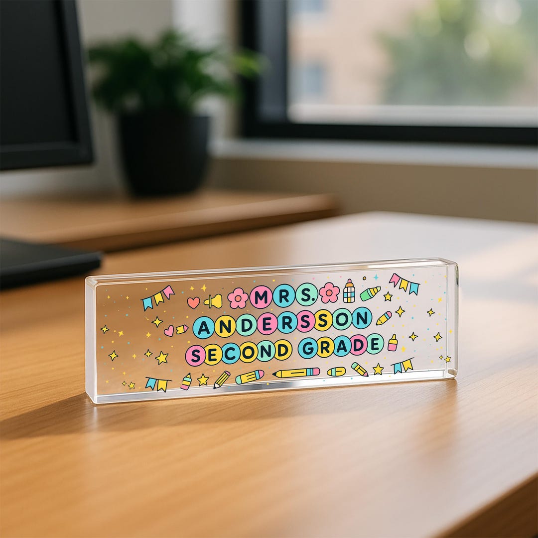 Custom Teacher Desk Name Plate, Teacher Name Plate, Personalized Name ...
