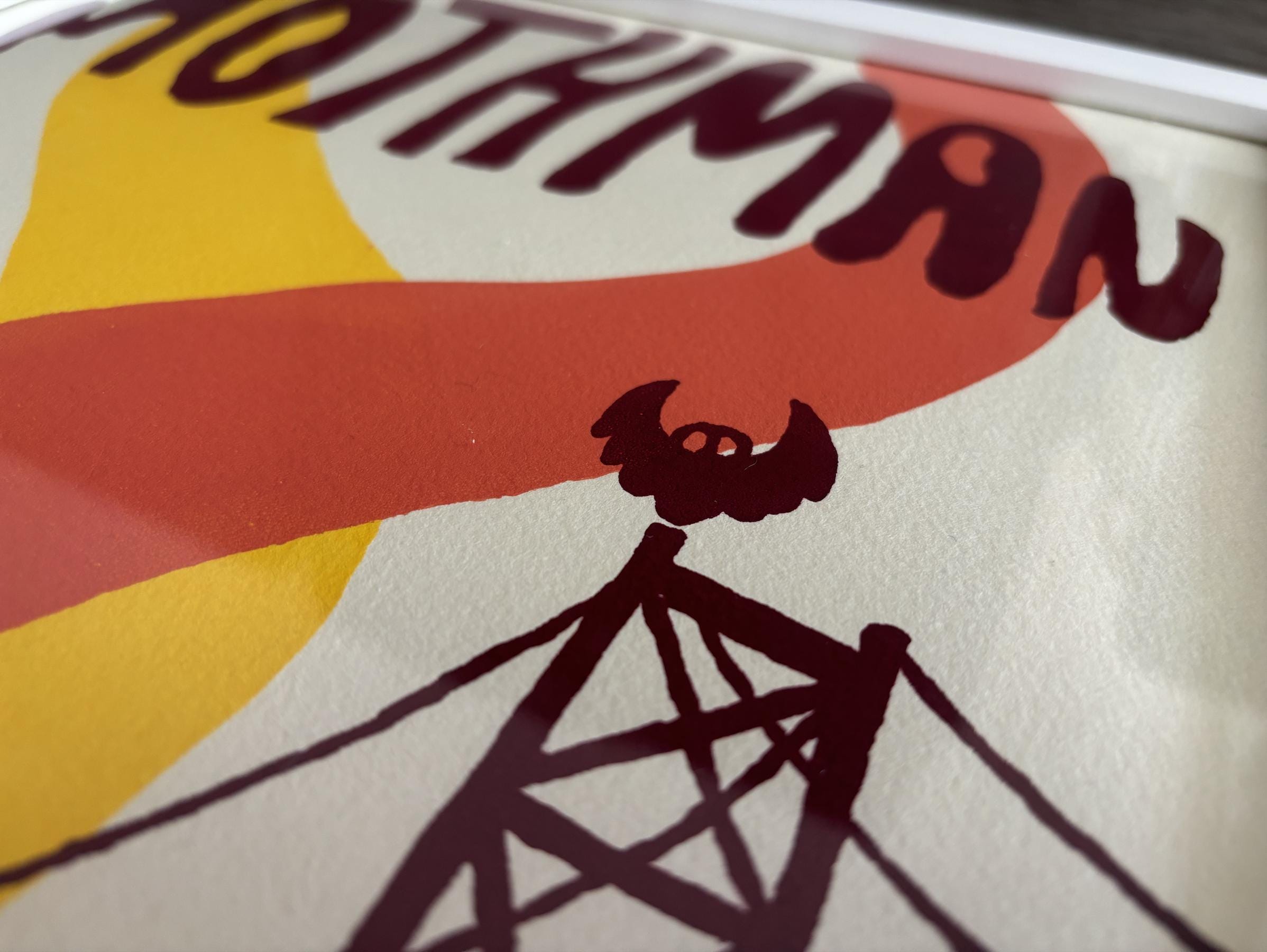 Mothman- Art Print | Cute Cryptid Wall Art in a Thrifted Frame | Modern ...