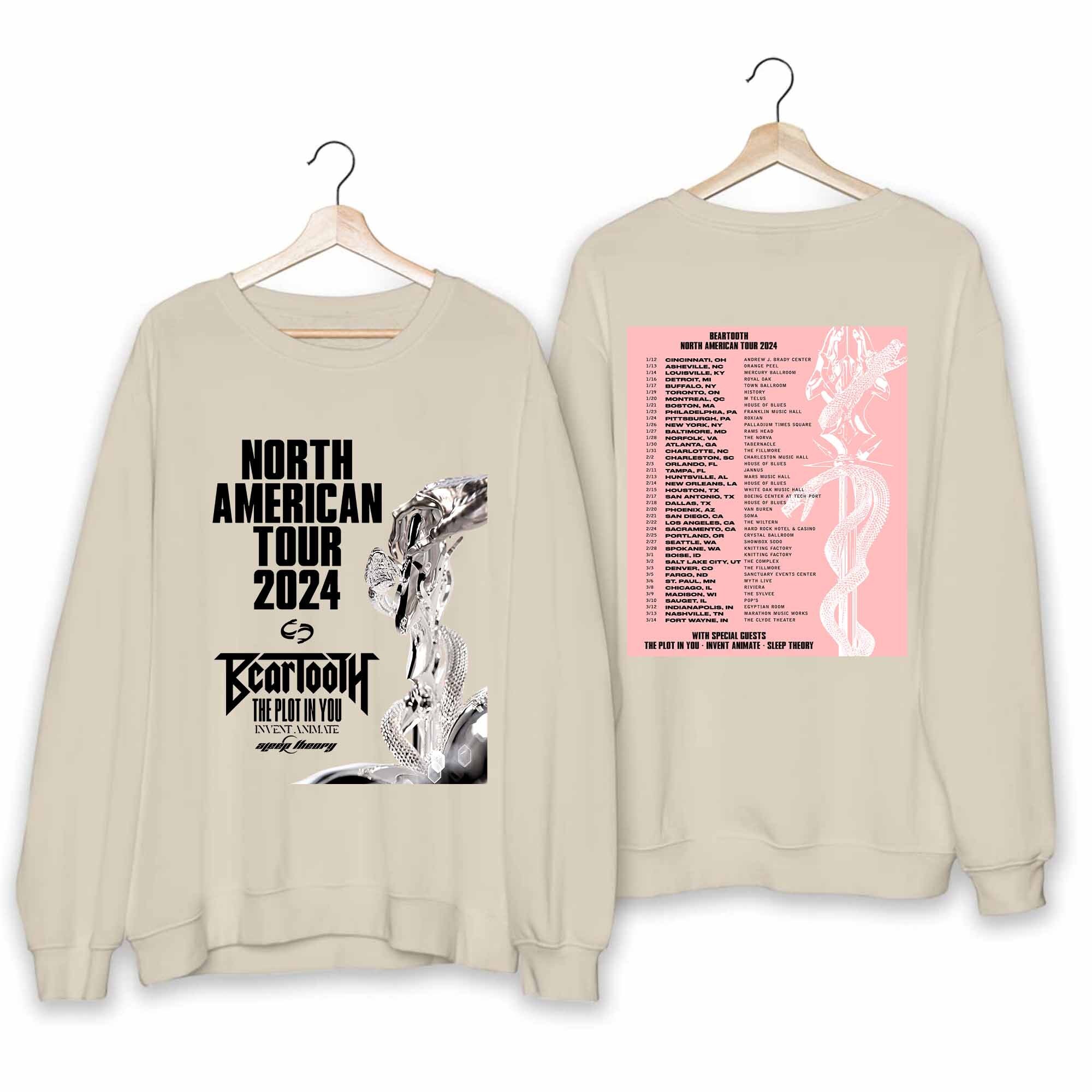 Beartooth North American Tour 2024 Shirt,Beartooth Concert 2024 Shirt ...