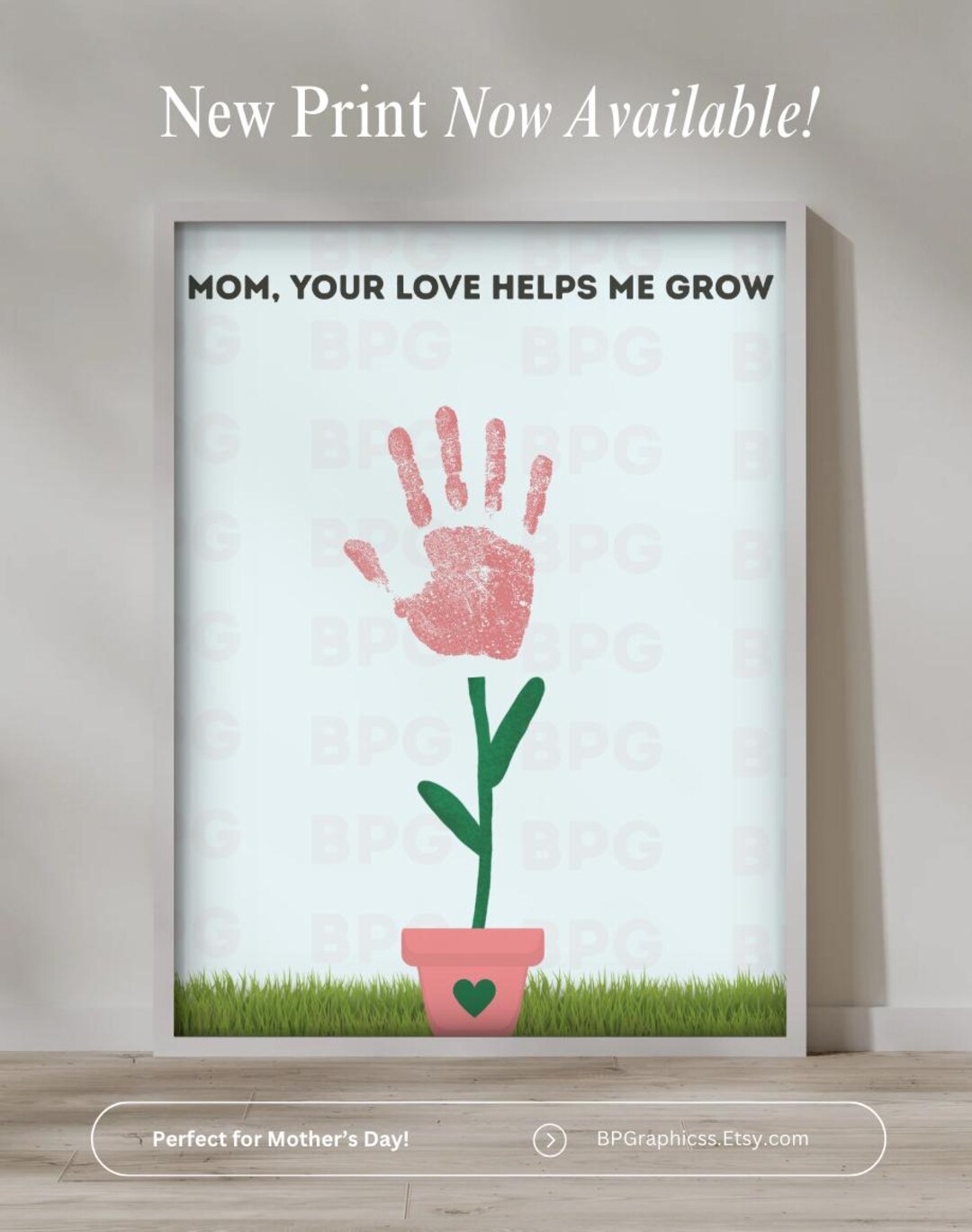 Mother's Day Handprint Art Printable - DIY Kids Craft Gift for Mom ...