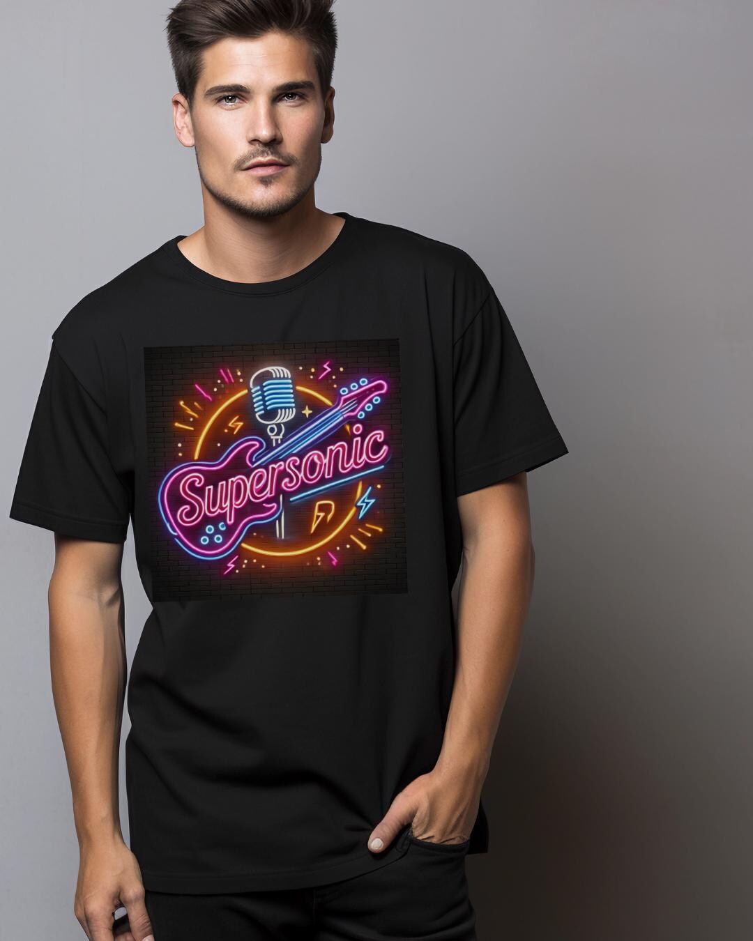 Neon Supersonic T-shirt | Oasis Supersonic Neon Graphic Tee | Retro ...
