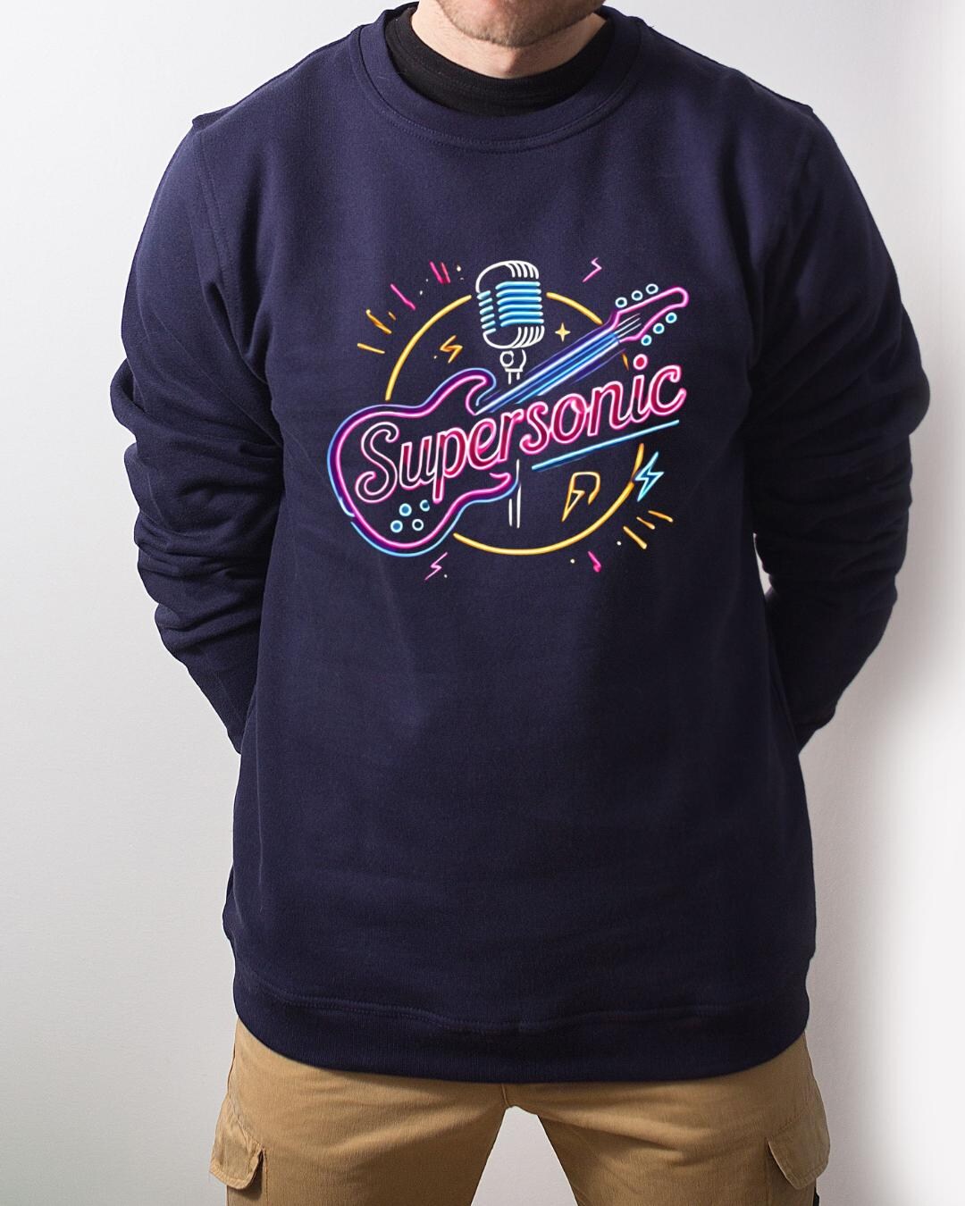 Neon Supersonic Sweatshirt | Bright Neon Oasis Sweatshirt | Retro ...