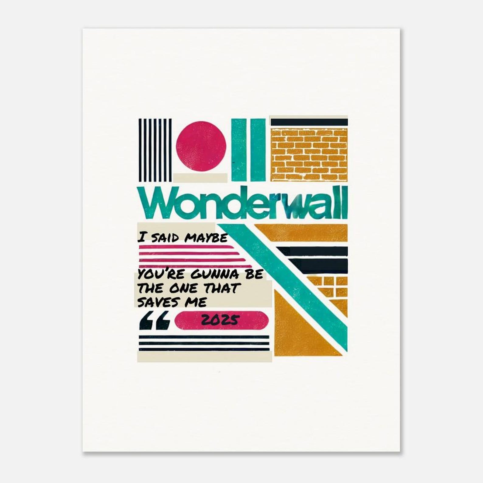 Wonderwall Vintage Minimalist Poster Museum Quality 30x40 Wall Art ...