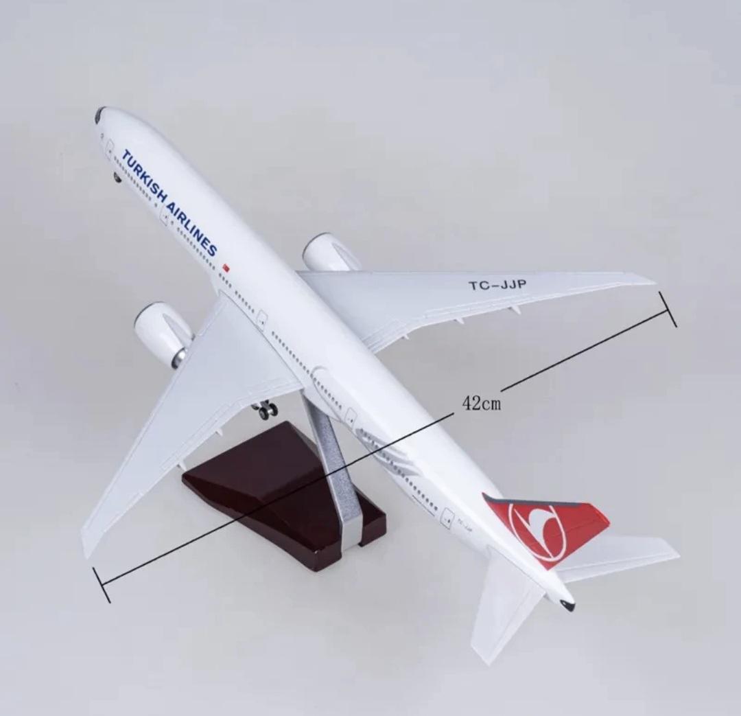 Turkish Airlines Boeing B777 Airplane Model 47cm Scale 1:160 Aircraft ...