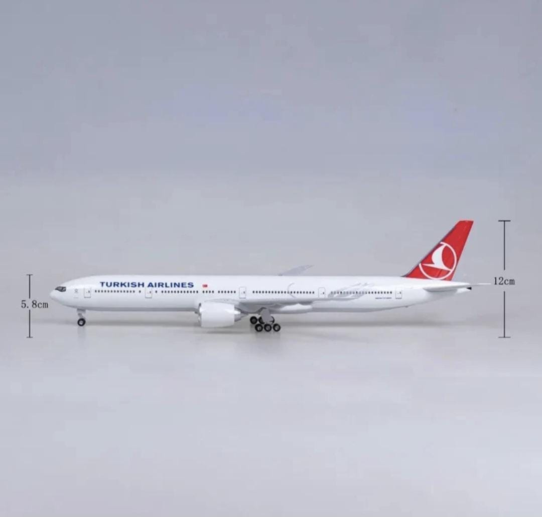 Turkish Airlines Boeing B777 Airplane Model 47cm Scale 1:160 Aircraft ...
