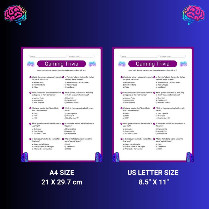 Trivia Quiz Bundle, Pubquiz, Game Night, Trivia Night, Printable Trivia ...