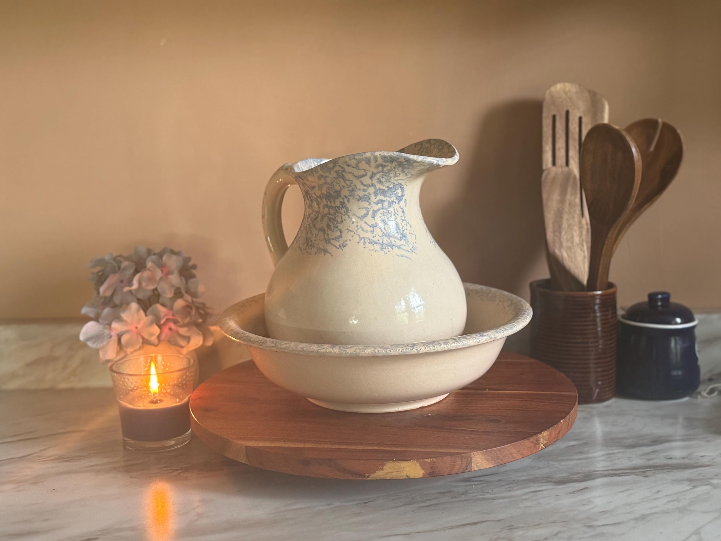 Vintage Pitcher and Basin. - Etsy