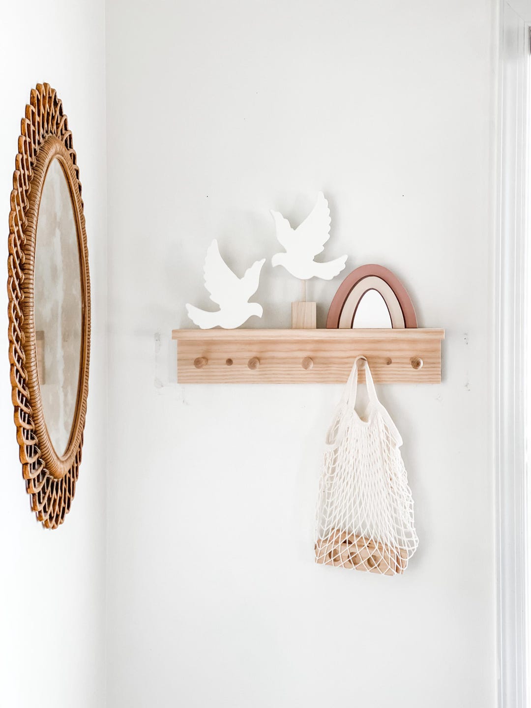 White Wooden Dove Decor: Peace Dove Shelf Sitter - Etsy