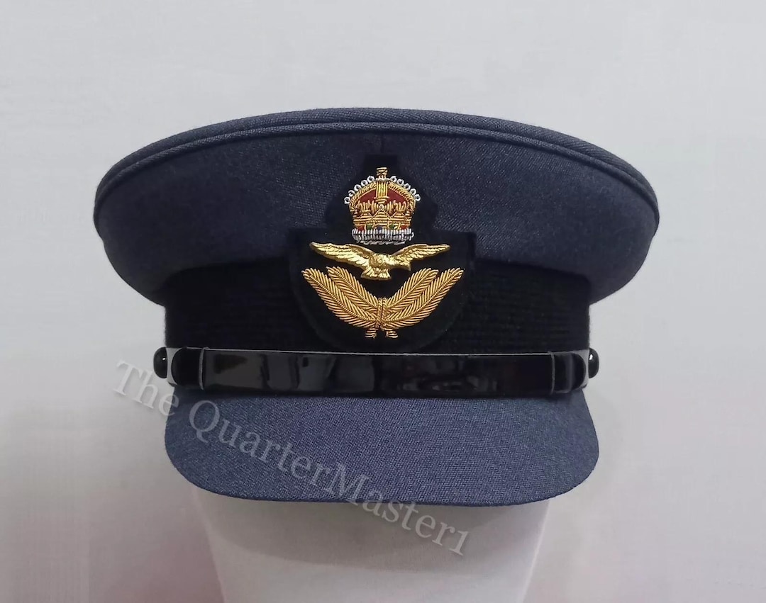 RAF Royal Air Force Officer No:1 Dress Cap/ Hat With RAF King's Crown ...