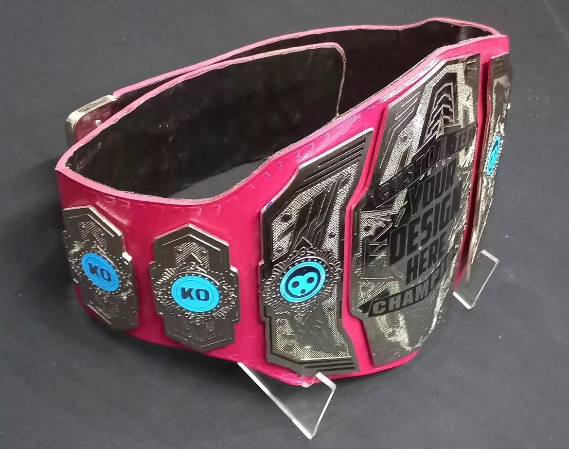 Wrestling ,boxing,mma Belt Display Stand / Case Turnbuckle Pad Display ...