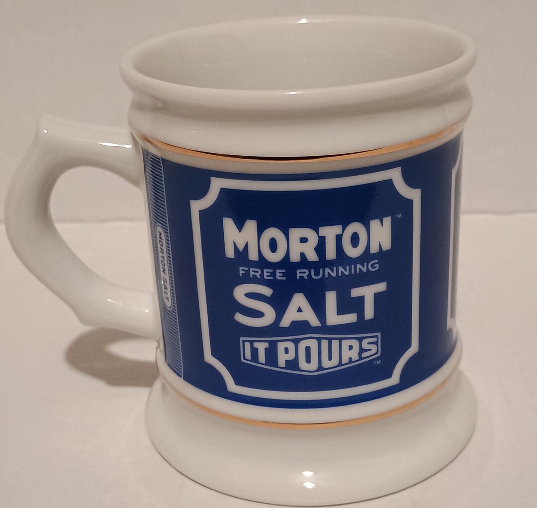 Vintage Porcelain Morton Salt Mug - Etsy