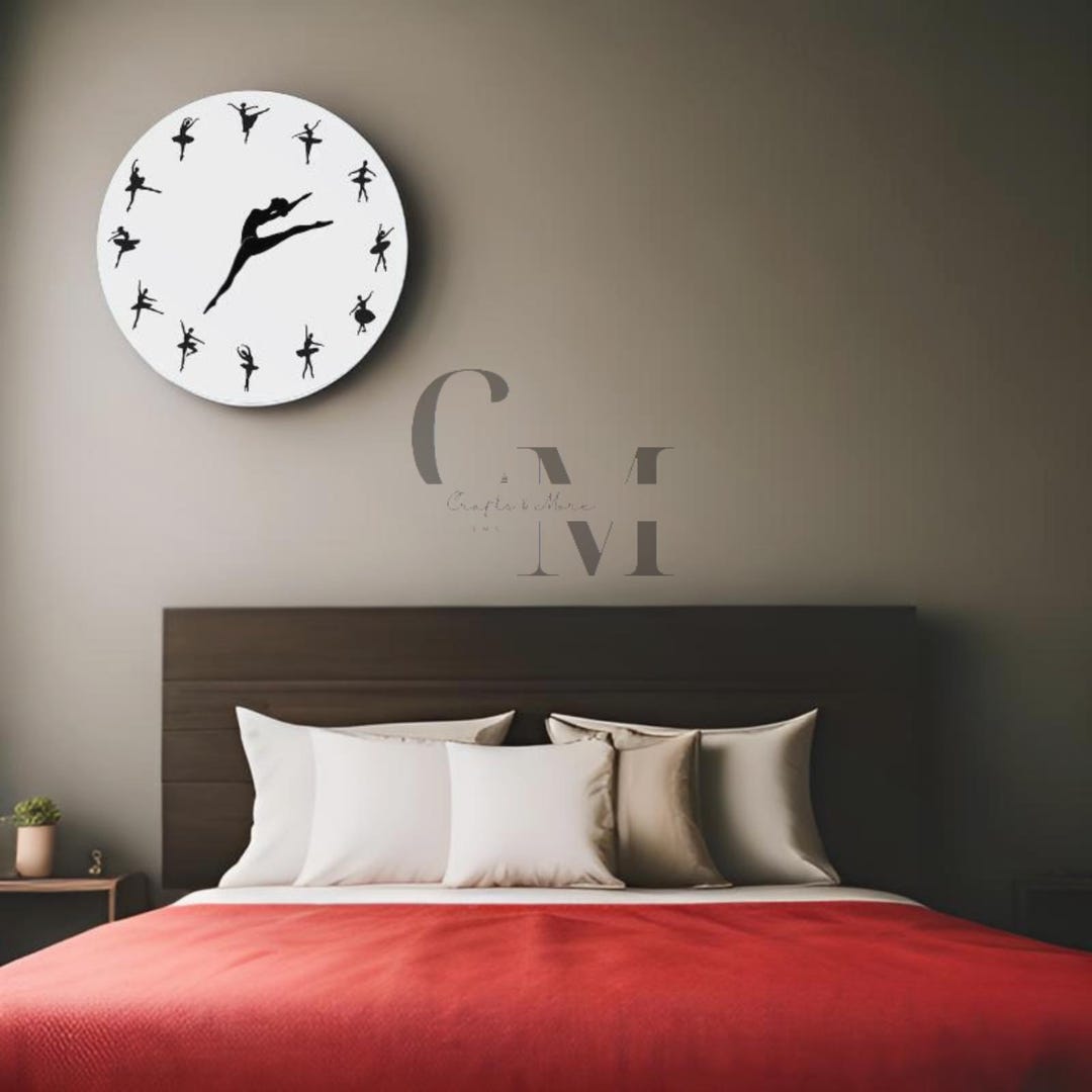 Ballet Wall Clock Dancer Themed Wall Clock Ballet Dancer Clock Dance ...