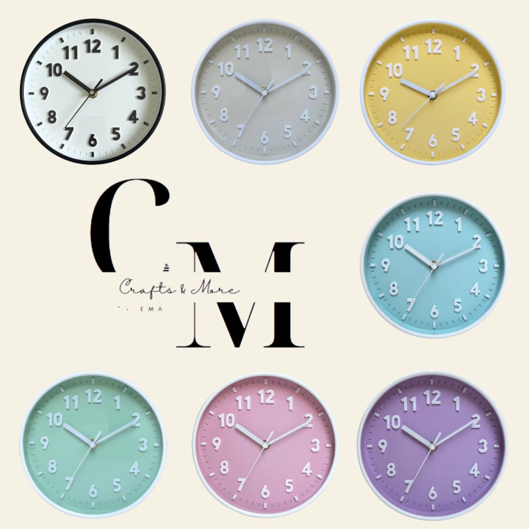 Modern Simple Wall Clock | Colored Wall Clock | Multi-color Options ...