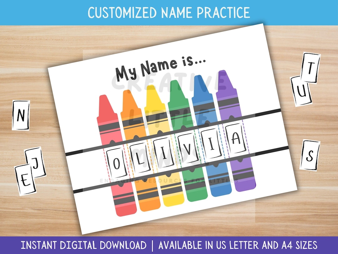 Educational Learning Printable Toddler Name Practice Activity Name ...