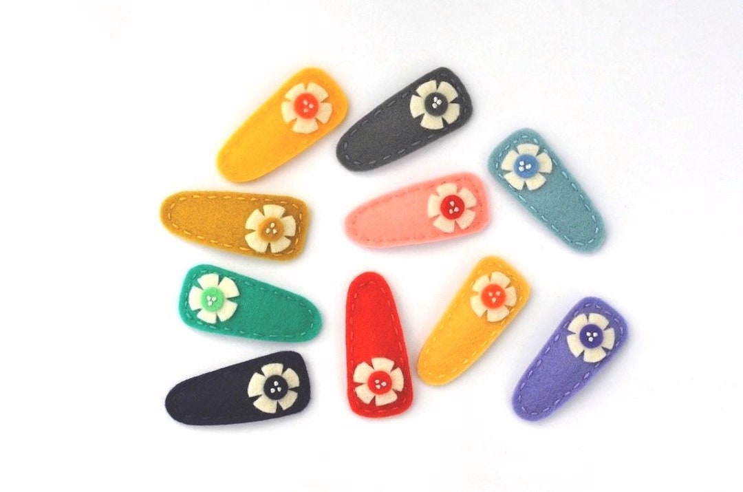 50+ Colors Available, Choose 3(6) Cosmos Hair Clips, Felt Hair Clips ...