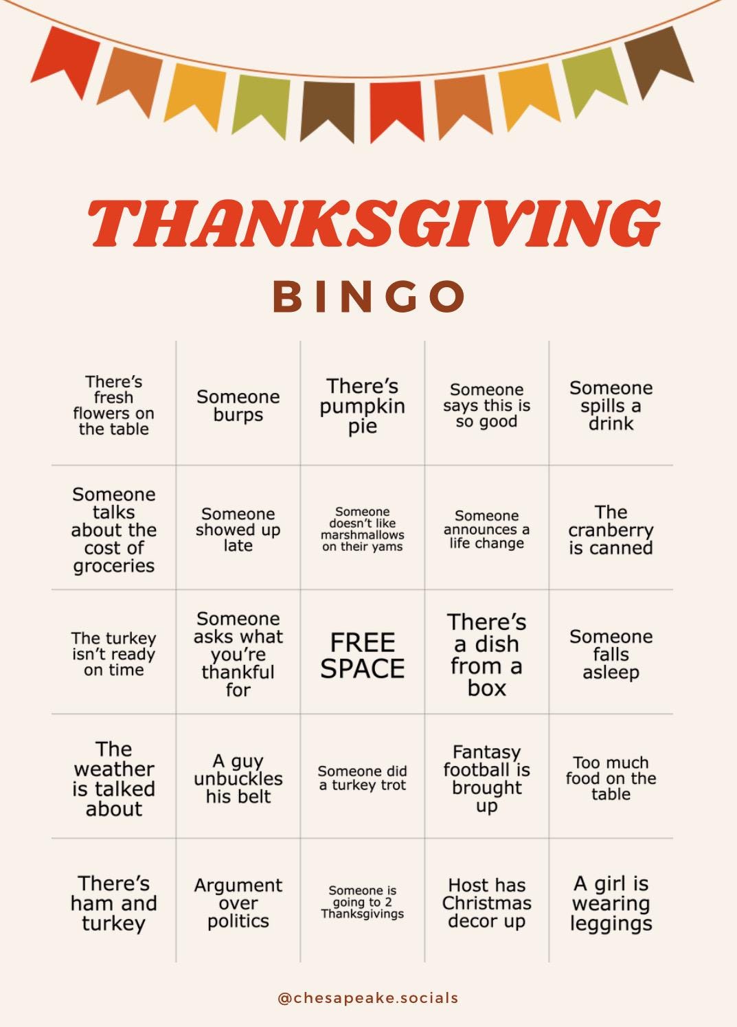 Funny Thanksgiving Bingo Game Cards, Friendsgiving Bingo Printable ...