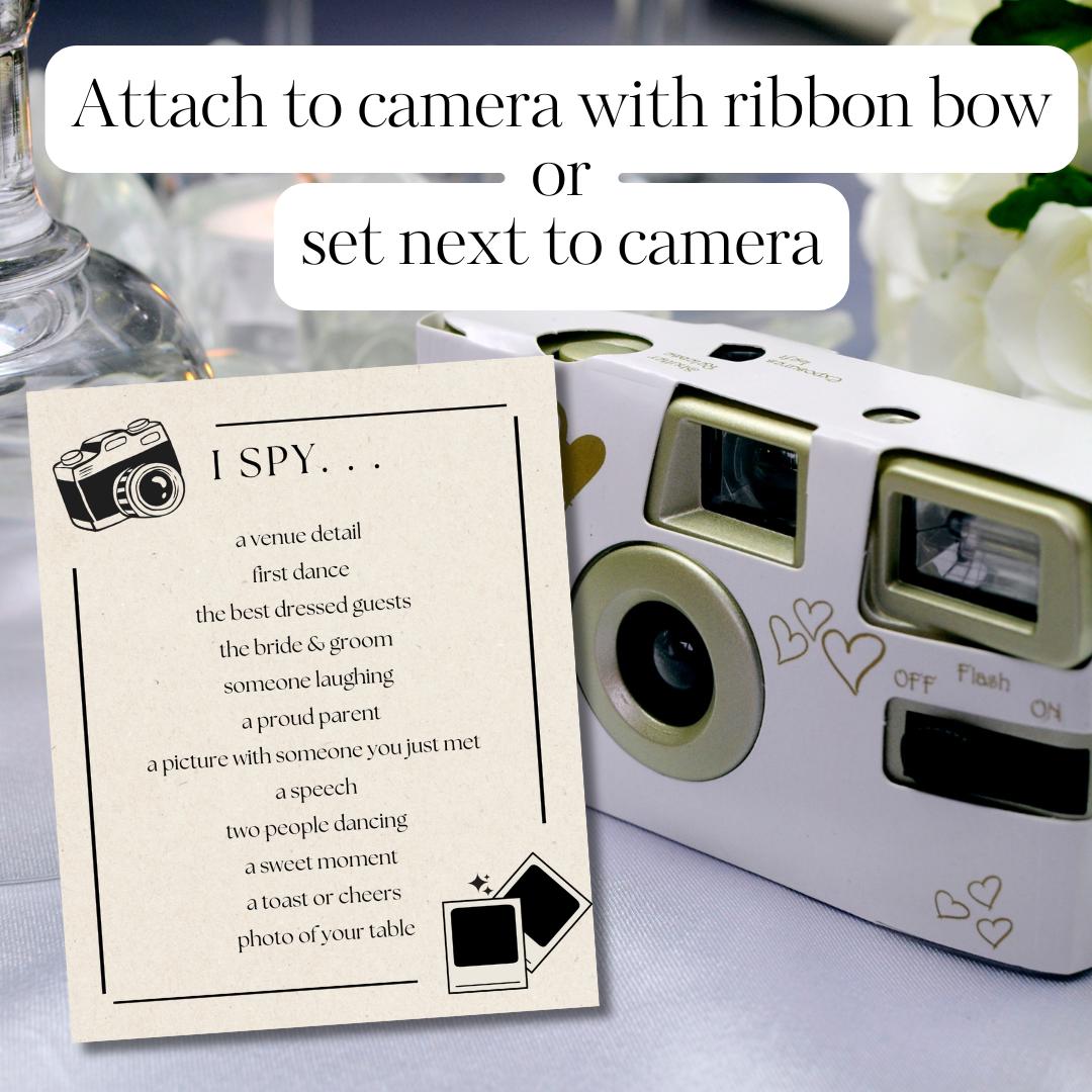 I Spy Camera Wedding Game Sign for Wedding. Capture the Love Photo ...