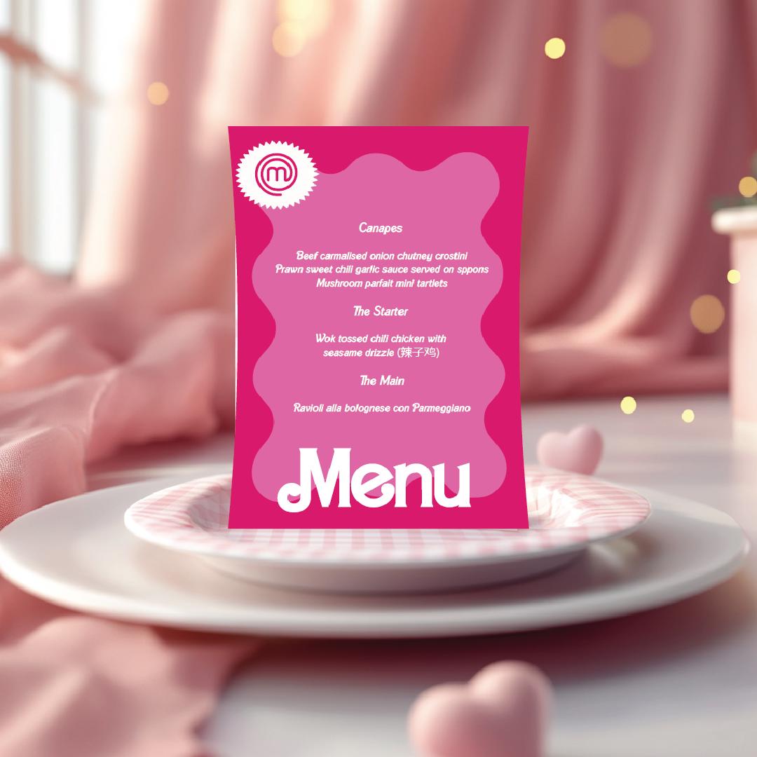Editable Barbie Menu Template, Personalised Invite (kids Birthdays ...