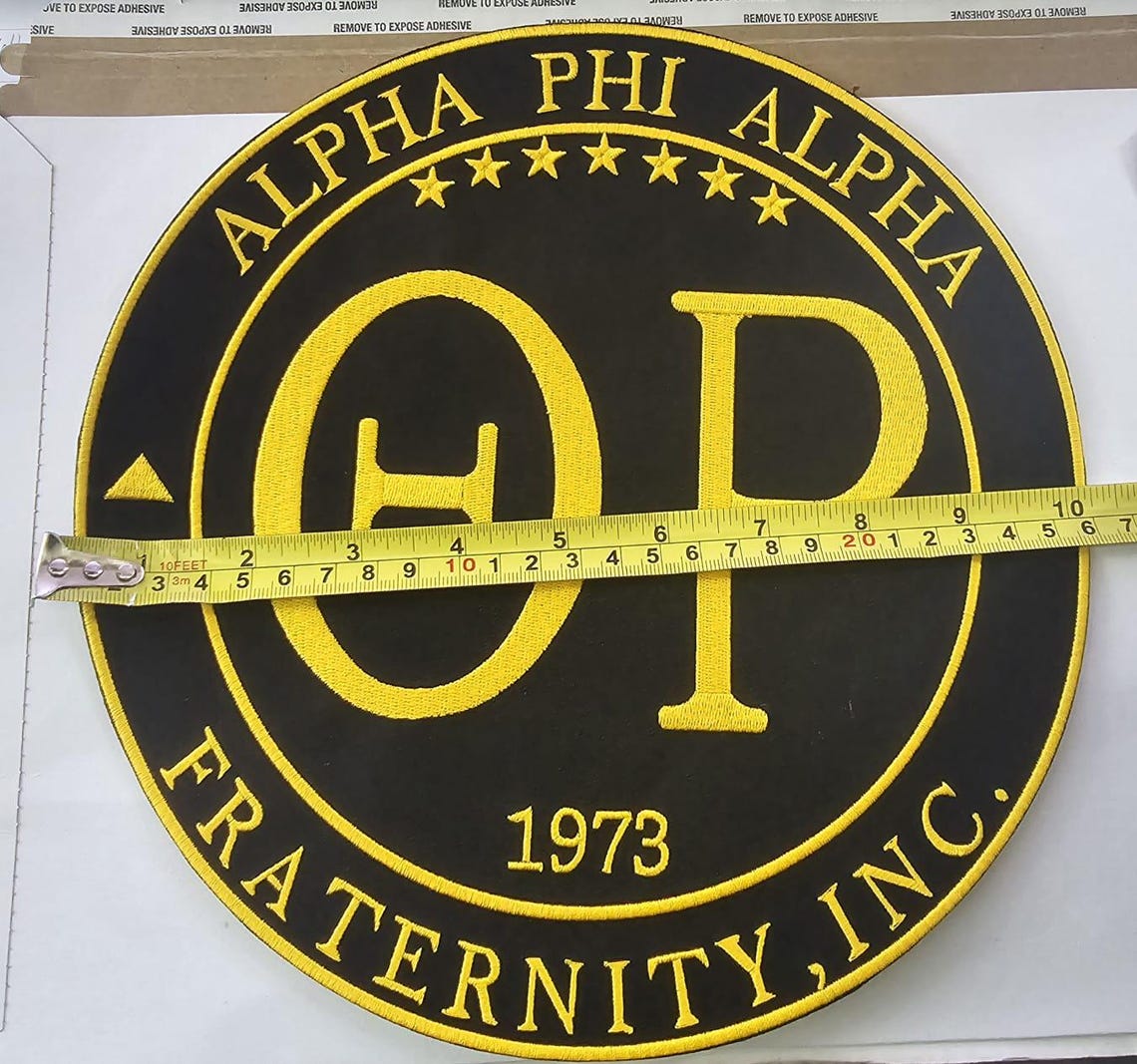 Embroidered Alpha Phi Alpha Fraternity Patch, Theta Rho Chapter 10" - Etsy