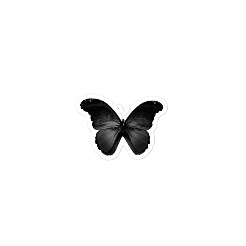 Black Butterfly Sticker - Etsy