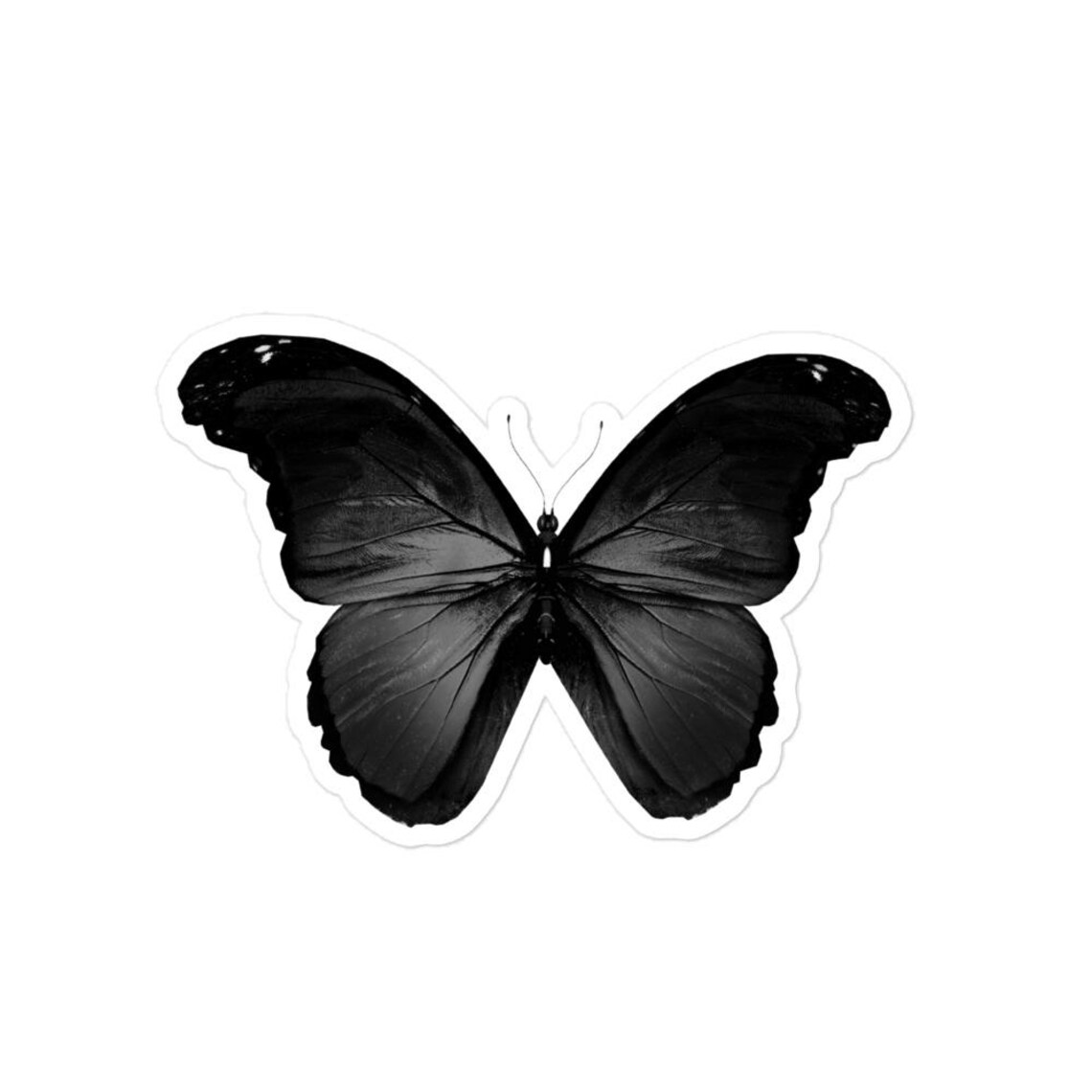Black Butterfly Sticker - Etsy