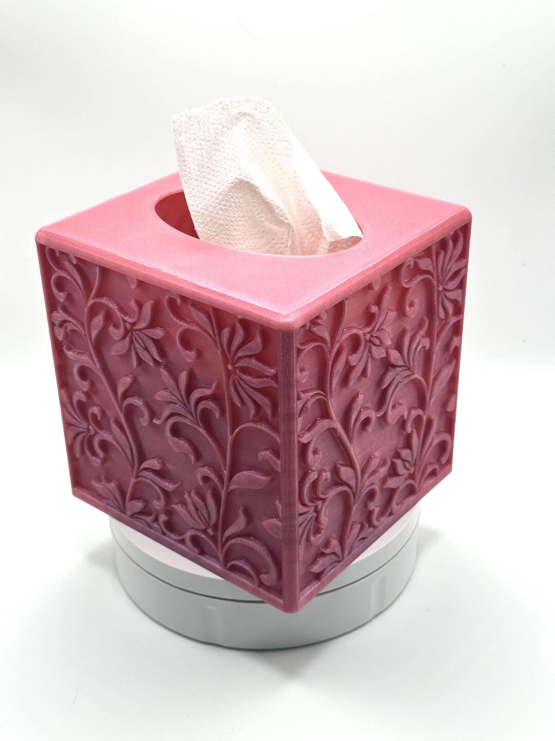 3D Printed Tissue Box Cover: Modern Floral Home Decor - Etsy