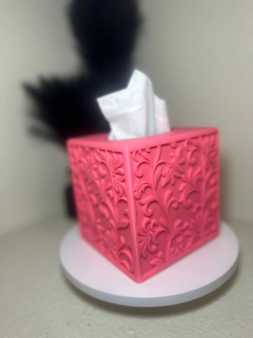 3D Printed Tissue Box Cover: Modern Floral Home Decor - Etsy