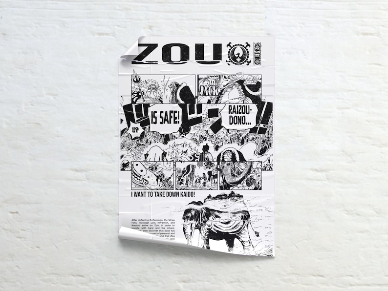 ONE PIECE Zou Arc Poster PDF High Quality Print, Wall Decoration ...