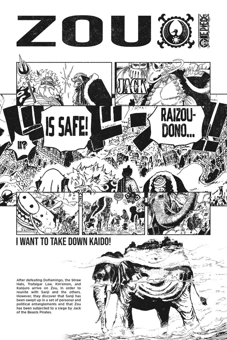ONE PIECE Zou Arc Poster PDF High Quality Print, Wall Decoration ...