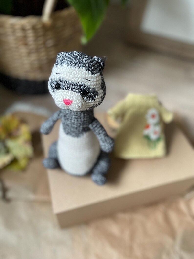 Crochet PDF Pattern Ferret Hugo Toy by Nelly Handmade - Etsy