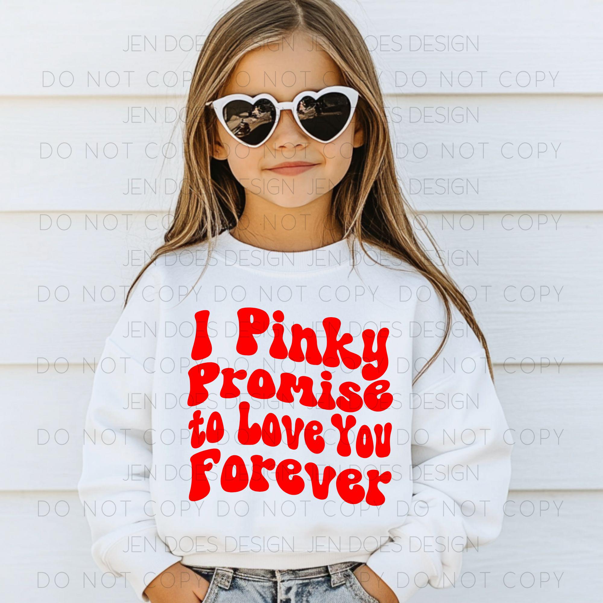 I Pinky Promise to Love You Forever Valentine's Design PNG SVG Red ...