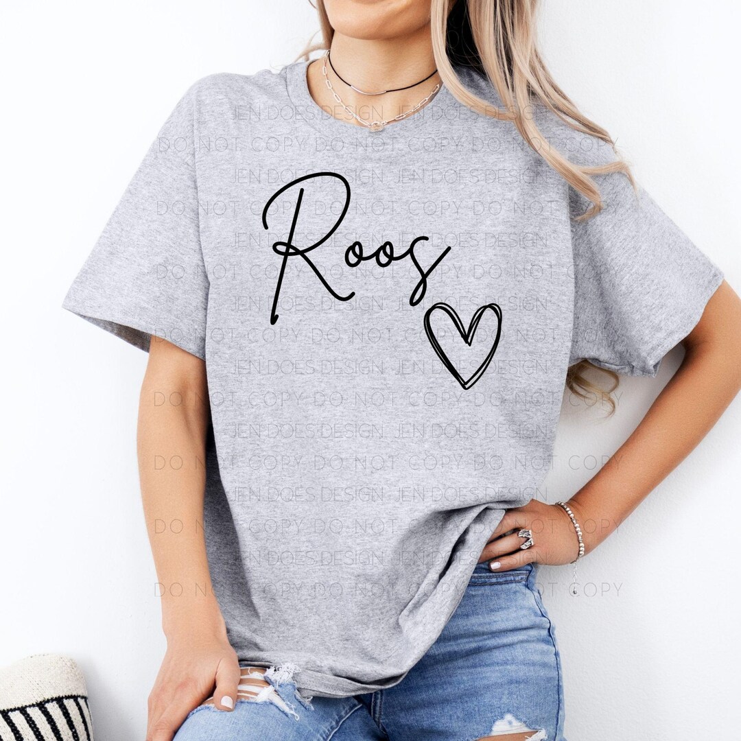 Roos School Mascot Cursive Heart PNG Digital Design Instant Download - Etsy