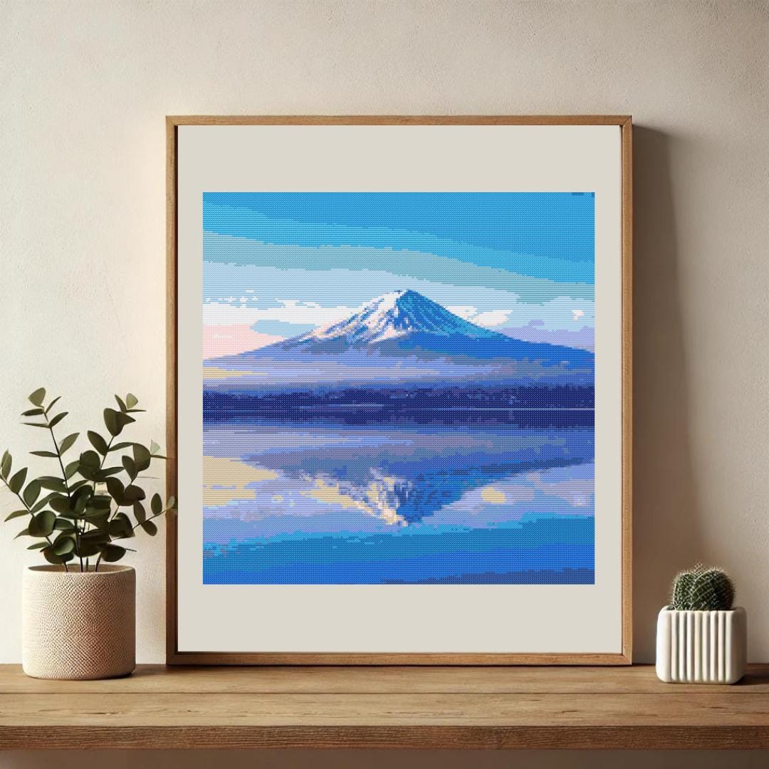 Mount Fuji Cross Stitch Pattern Pdf| Japan Cross Stitch Art | Japanese ...