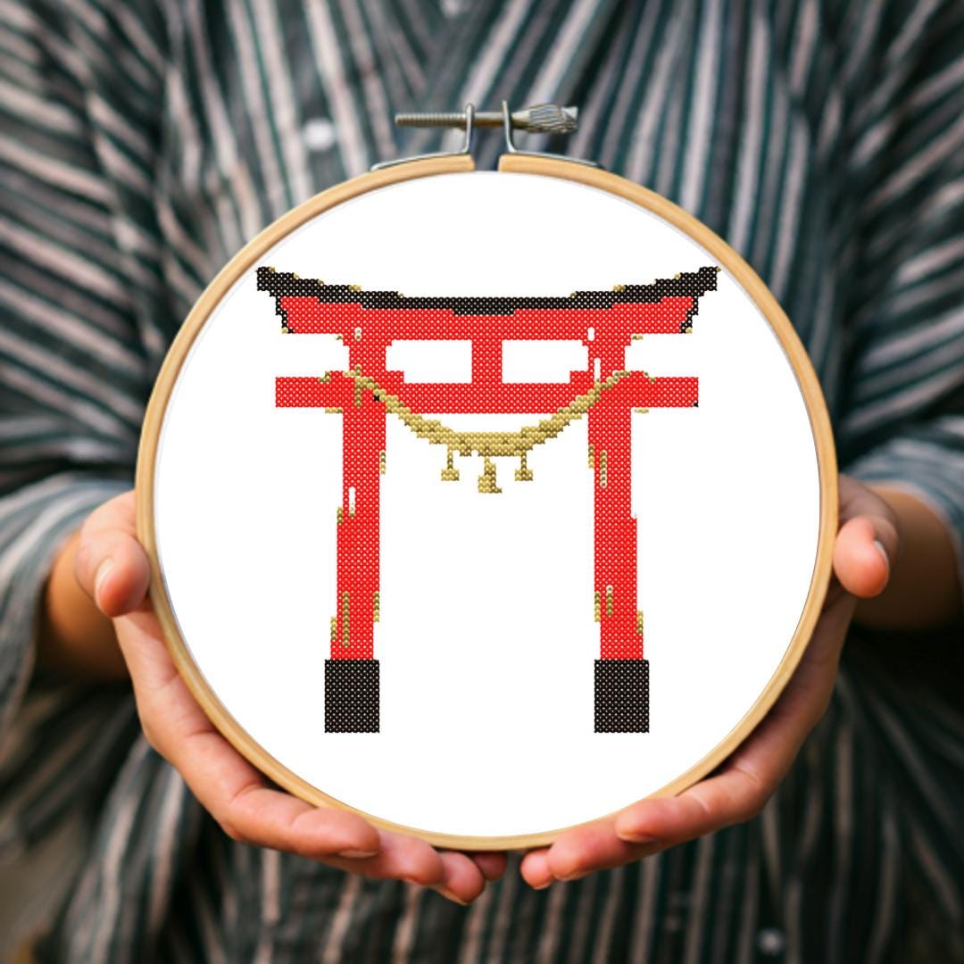 Torii Japan Cross Stitch Pattern Pdf | Japanese Cross Stitch Designs ...
