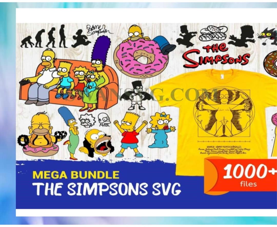 1000 Simpsons Bundle Svg, Cartoon Svg, Simpsons Svg - Etsy