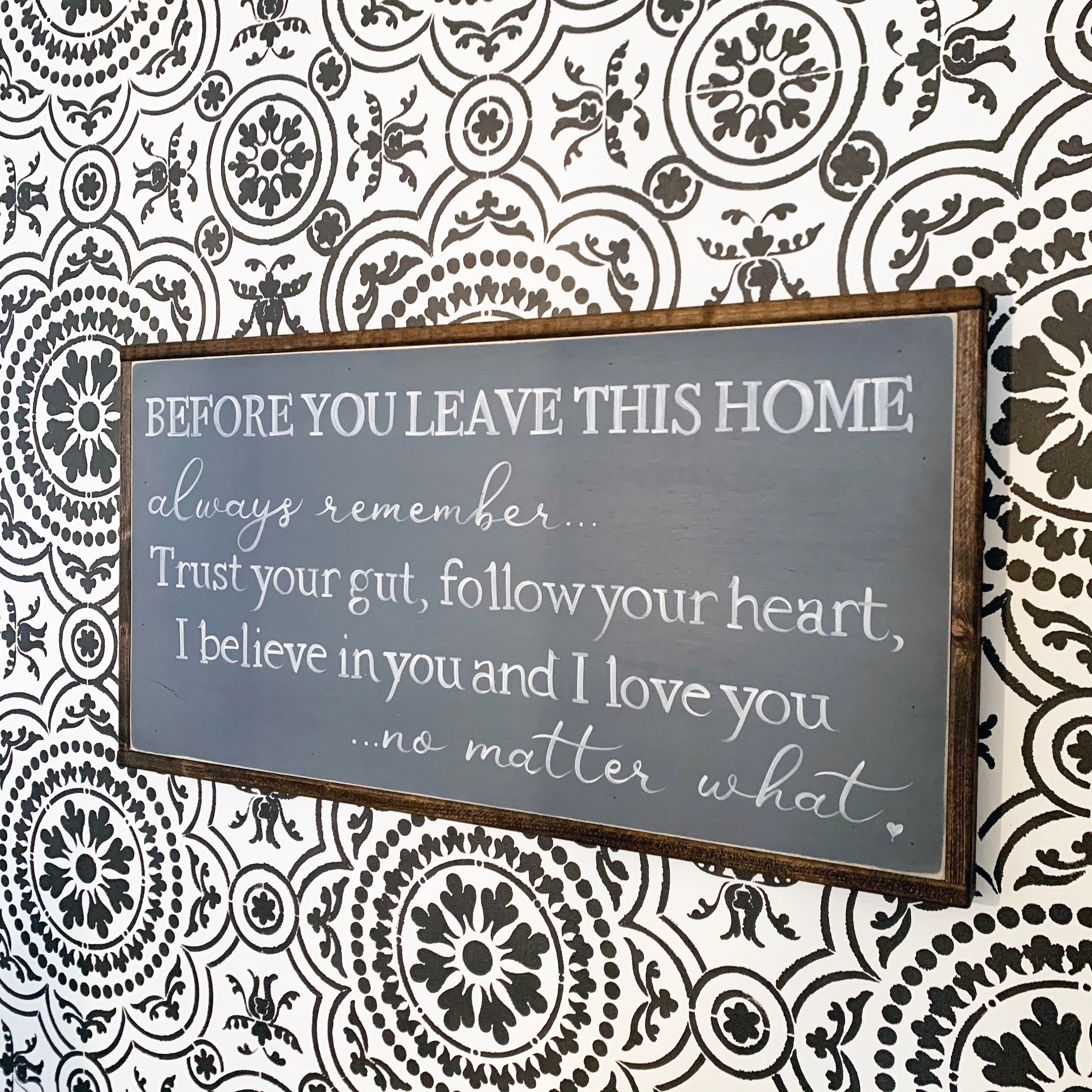 Before You Leave This Home Always Remember Sign Farmhouse | Etsy