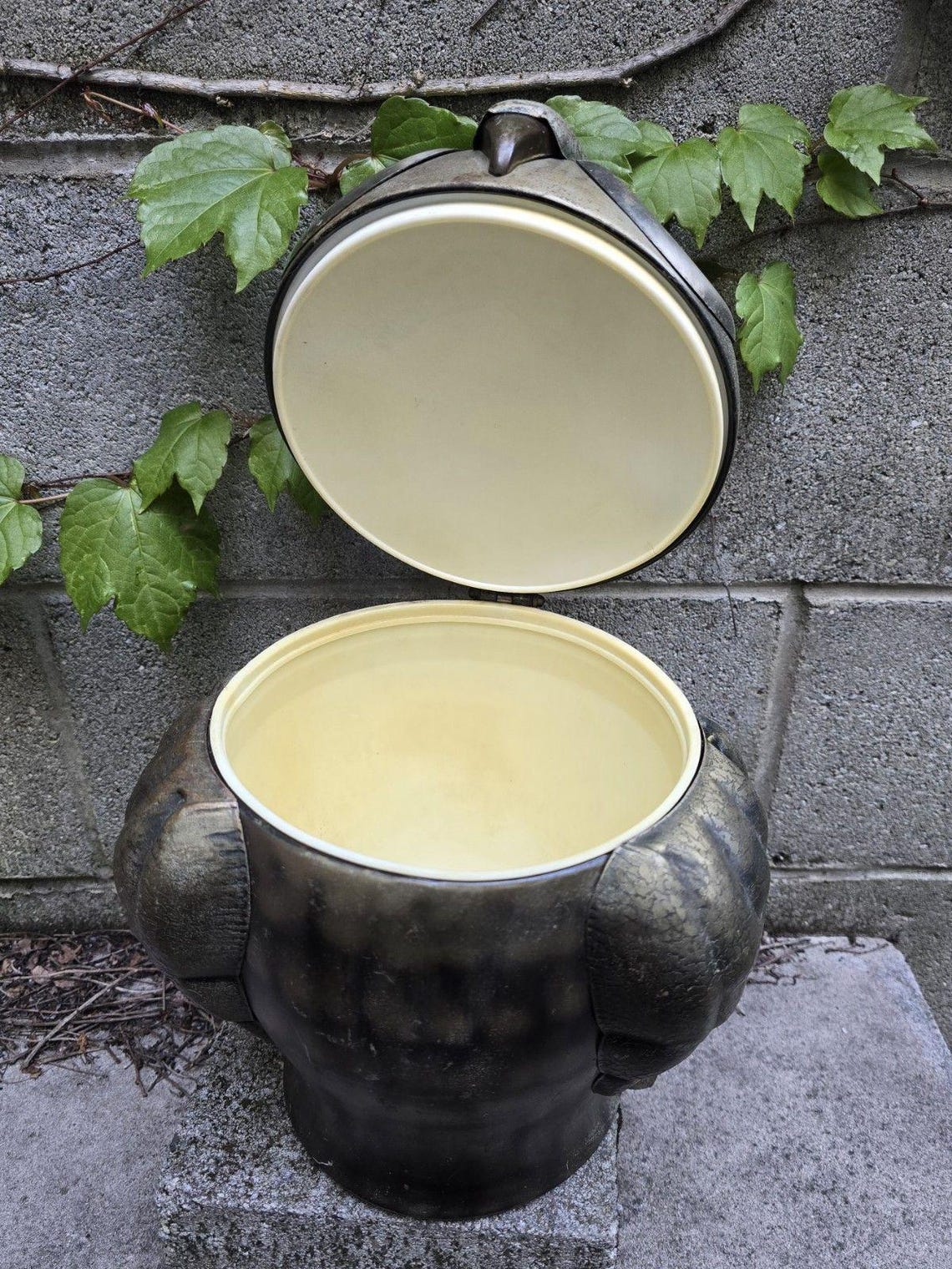 1960s Owl Ice Bucket Seymour Mann Pewtertone Olde Tankardware Japan Mid ...